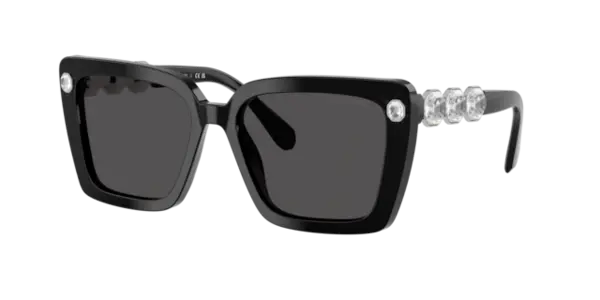 SWAROVSKI Square Frame Sunglasses - Black