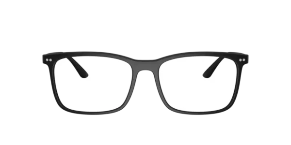 Giorgio Armani Square Eyeglasses - Matte Black
