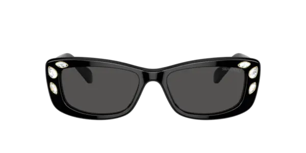 SWAROVSKI Sunglasses With Strass Detailing - Black