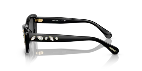SWAROVSKI Sunglasses With Strass Detailing - Black