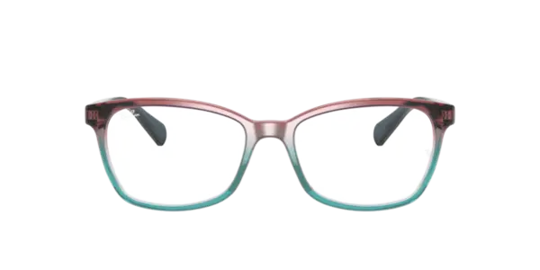 Ray-ban Full Rim Eyeglasses - Burgundy White & Blue