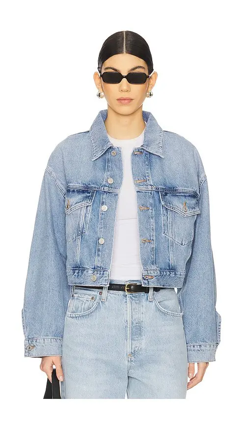 AGOLDE Palmer Cropped Denim Jacket - Space