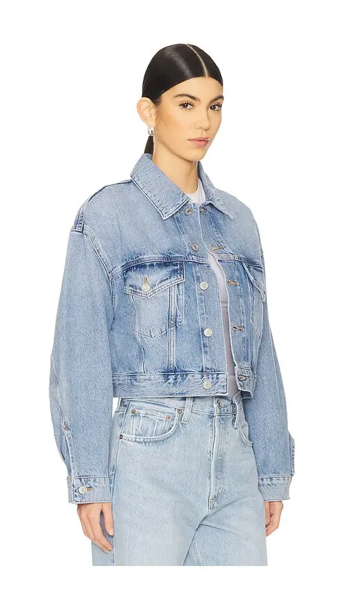 AGOLDE Palmer Cropped Denim Jacket - Space