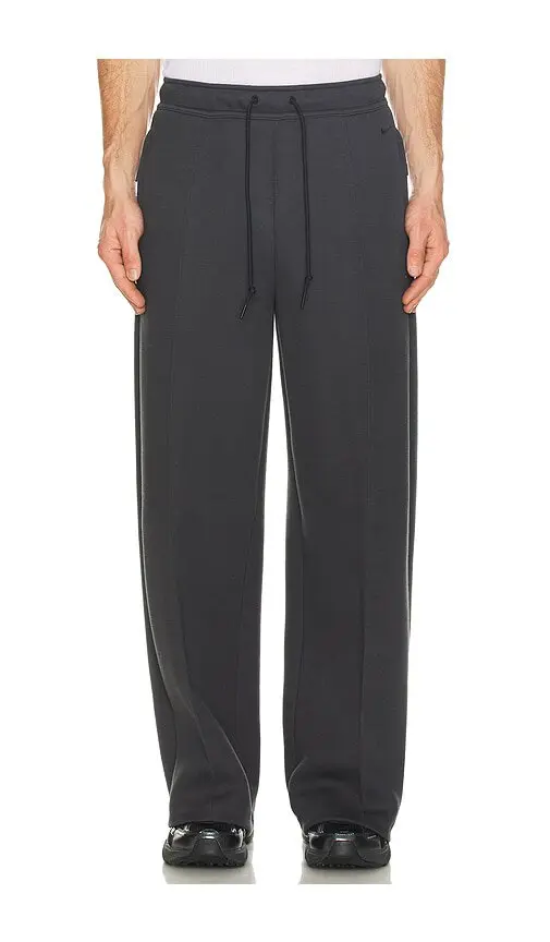 Nike Tech Fleece Wide Leg Pant In Charcoal