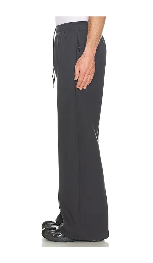 Nike Tech Fleece Wide Leg Pant In Charcoal
