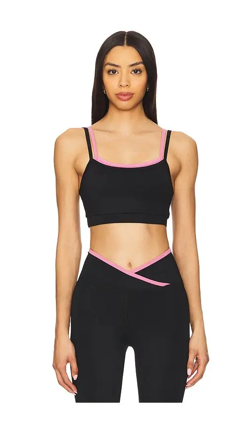 Strut This The Rhodes Bra In Black - Black & Primrose