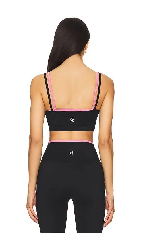 Strut This The Rhodes Bra In Black - Black & Primrose