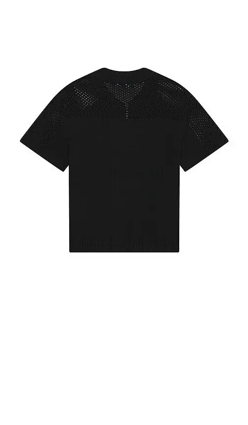 Central Park West Mesh Shoulder Sweater