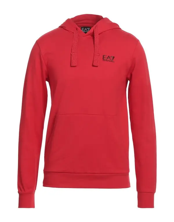 EA7 Cotton-elastane Fleece Sweatshirt - Red