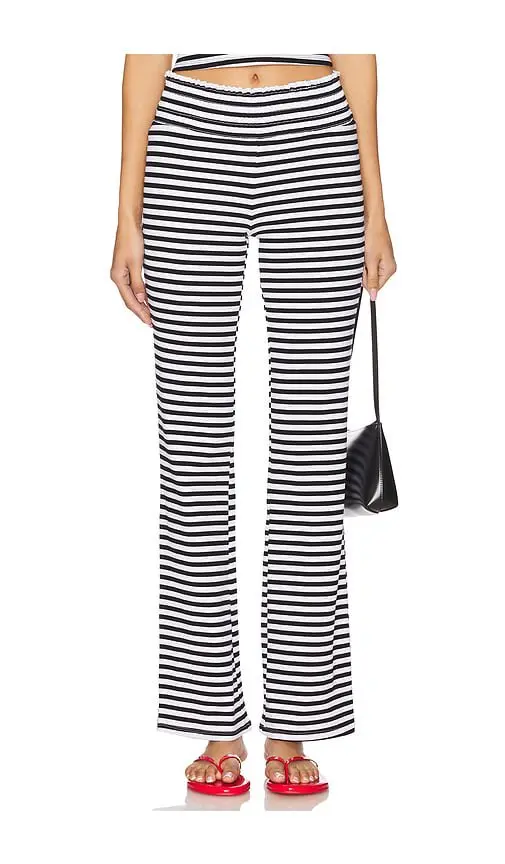 Frankies Bikinis Rib Pant - Silhouette Stripe
