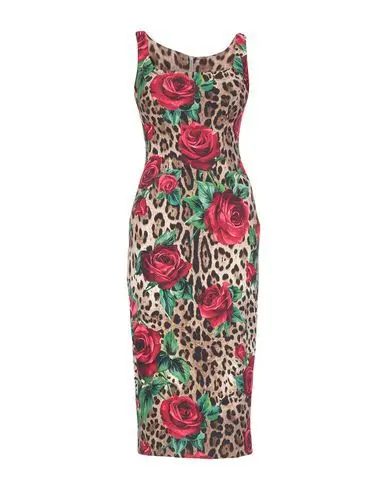 Dolce & Gabbana Leopard Print Midi Dress