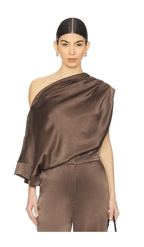 NONCHALANT LABEL Kenzie Top - Chocolate