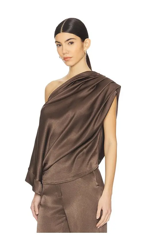 NONCHALANT LABEL Kenzie Top - Chocolate