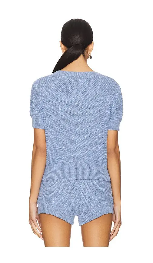 Central Park West Seed Stitch Short Sleeve Cardigan
