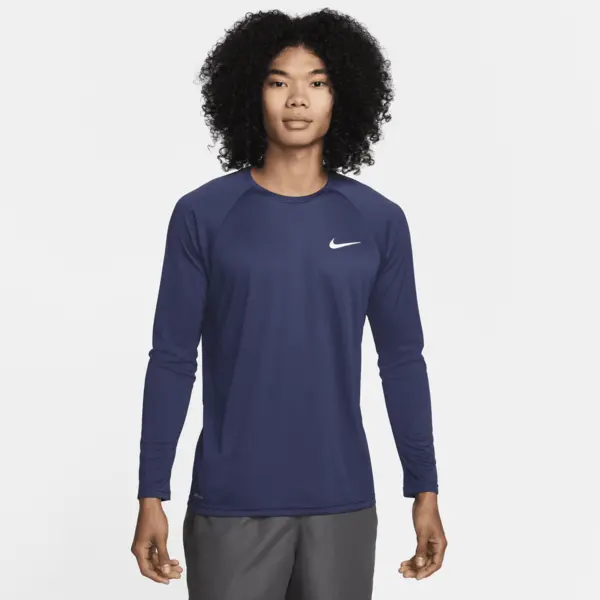 Nike Dri-fit Uv Long Sleeve Hydroguard Essential Top - Blue