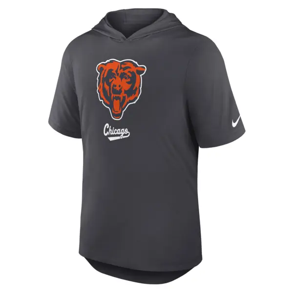 Nike Chicago Bears Dri-fit Nfl Hooded T-shirt - Grey