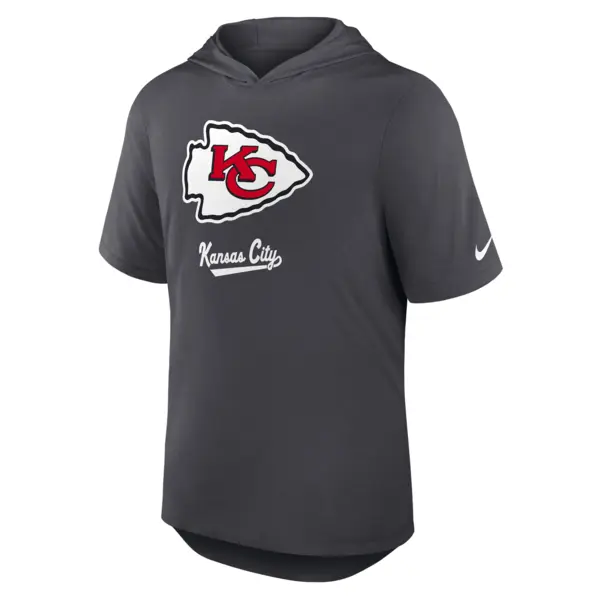 Nike Kansas City Chiefs Dri-fit Nfl Hooded T-shirt - Grey