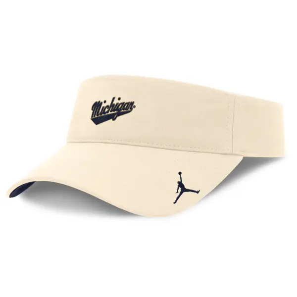 JORDAN Michigan Wolverines Primetime Ace Adjustable Visor - Brown