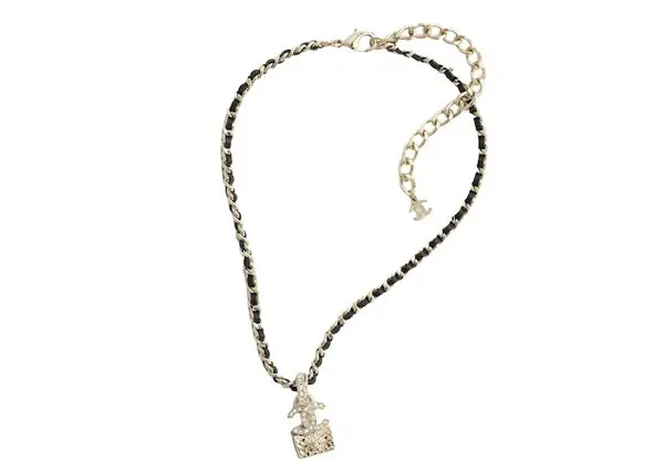 Chanel Crystal Embellished Necklace - Gold/black/crystal (abb548 B14173 Nr627)