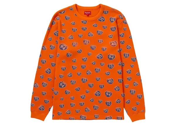 Supreme Interstate Waffle Thermal - Orange