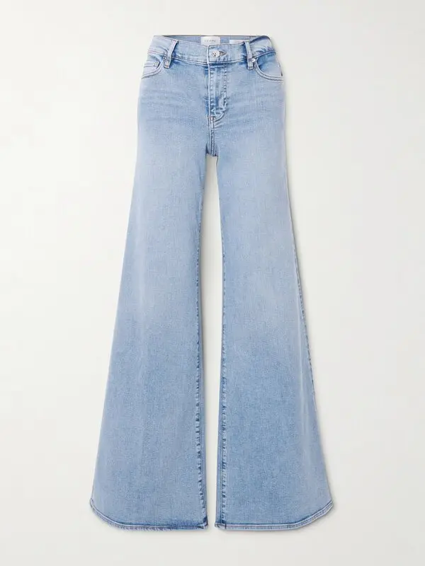 FRAME Le Palazzo Mid-rise Flared Jeans - Blue