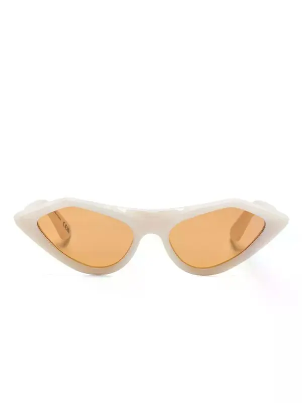 Marni Sculpted-frame Sunglasses - Neutrals