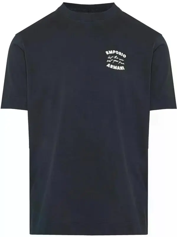 Emporio Armani Logo-embroidered T-shirt