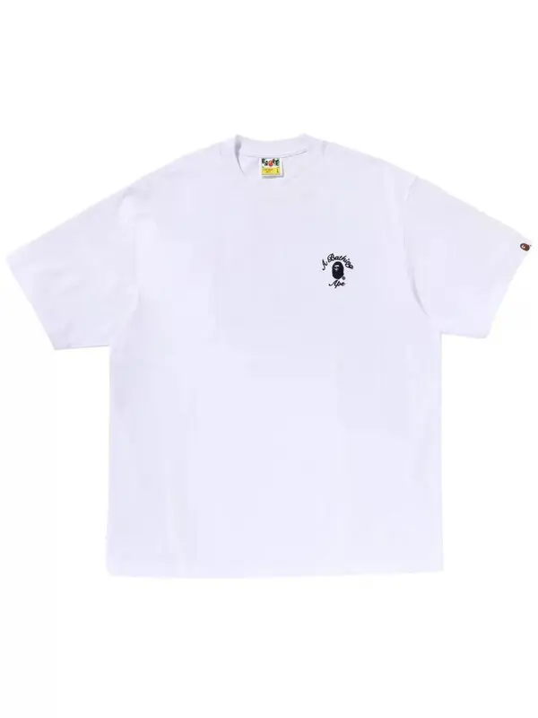 A BATHING APE Logo-embroidered T-shirt - White