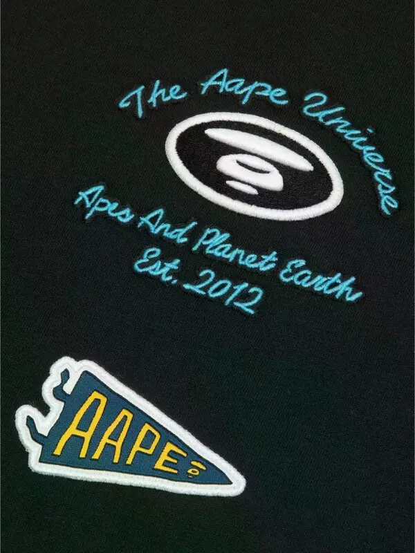AAPE BY *A BATHING APE Text-print T-shirt - Black