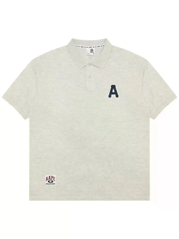 AAPE BY *A BATHING APE Cotton Polo Shirt - Grey