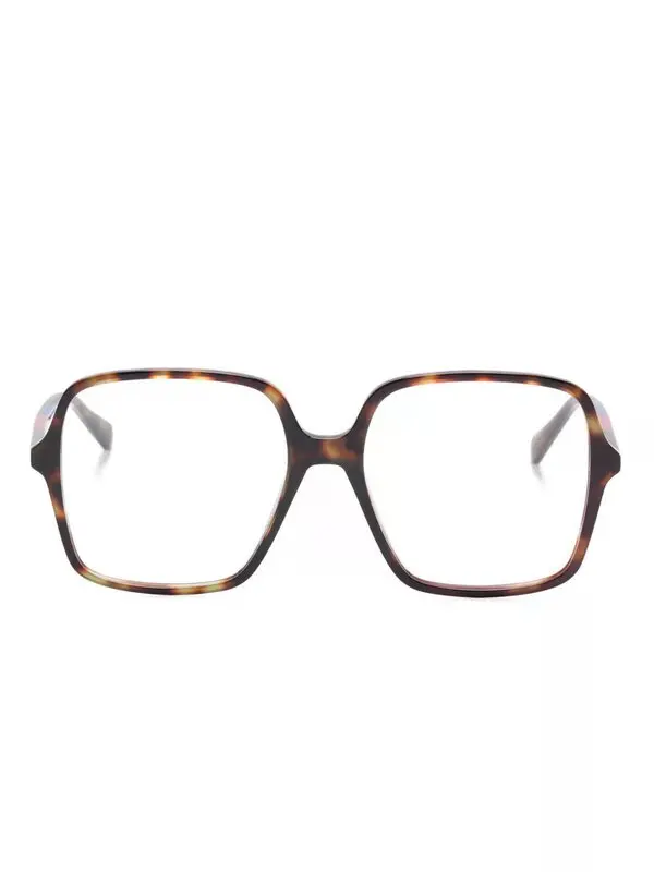Gucci Square-frame Glasses - Brown