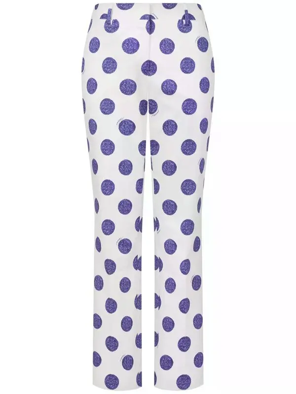 Moschino Polka-dot Trousers - White