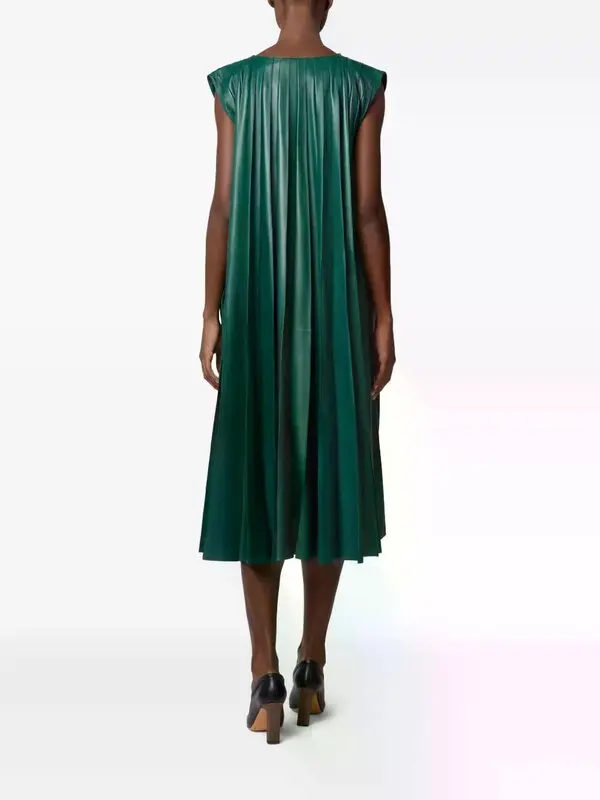 Tod'S Leather Dress - Green | Editorialist