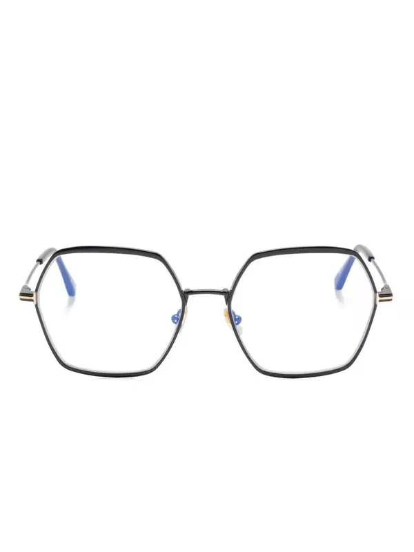 TOM FORD Geometric Frame Glasses - Black