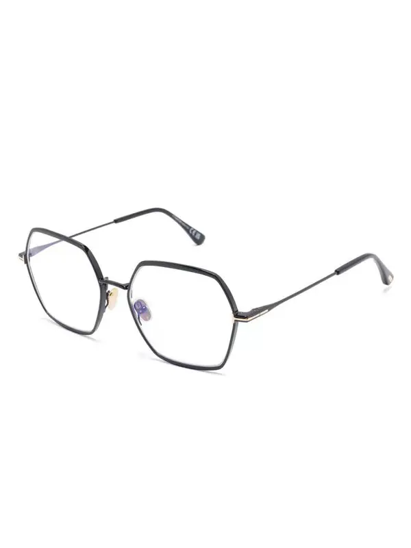 TOM FORD Geometric Frame Glasses - Black