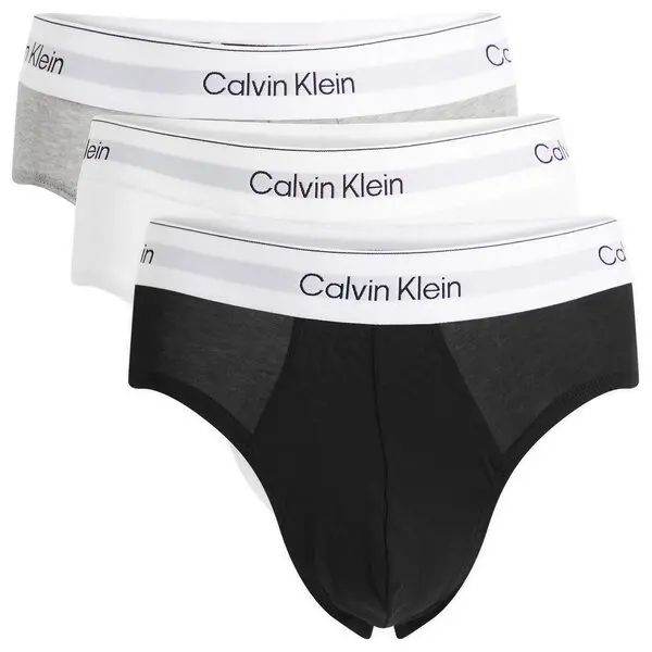 Calvin Klein Icon Hip Brief 3 Pack - Black/white/grey Heather