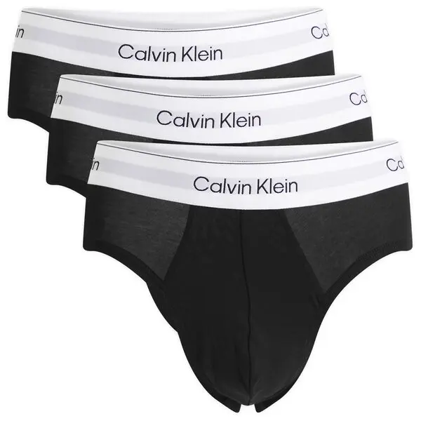 Calvin Klein Icon Hip Brief 3 Pack - Black/white