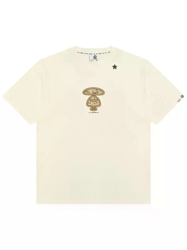 AAPE BY *A BATHING APE Logo-print T-shirt - Neutrals