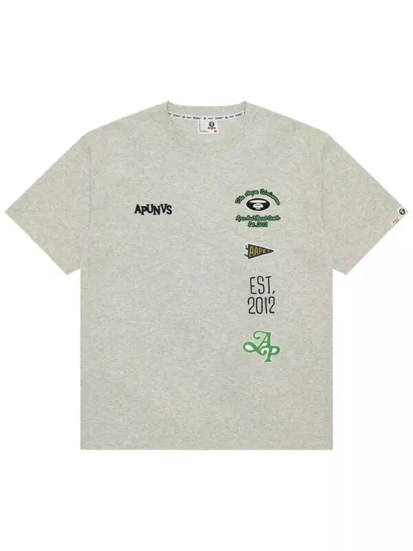 AAPE BY *A BATHING APE® Text-print T-shirt - Grey