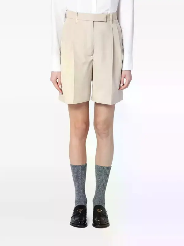 Thom Browne High-waisted Pleated Shorts - Neutrals