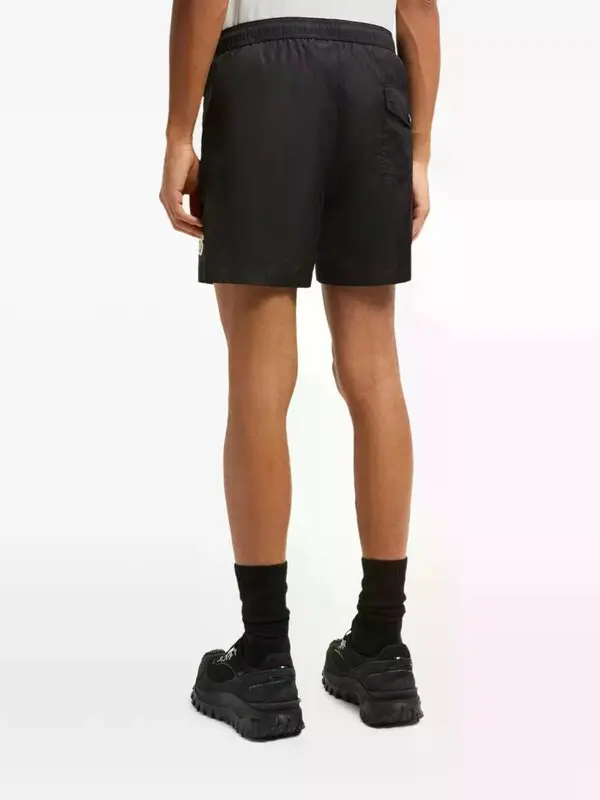 Moncler Logo-patch Swim Shorts - Black