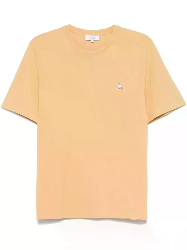 Maison Kitsuné Chillax Fox-patch T-shirt - Yellow