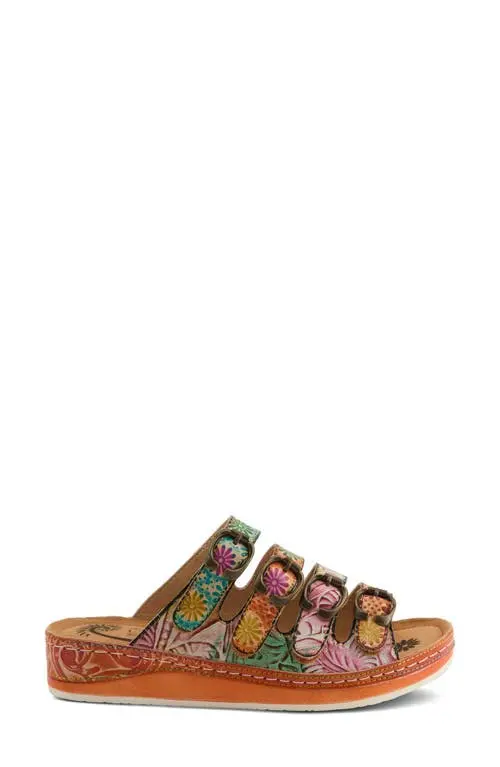 SPRING STEP SHOES Bellini Wedge Sandals - Peach Multi