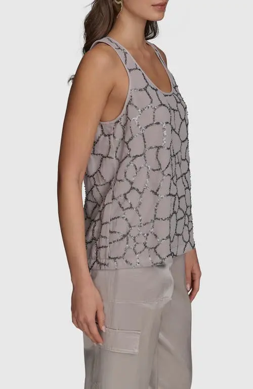 Donna Karan New York Sequin Tank - Clay