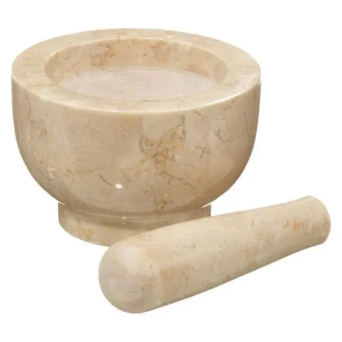 CILIO Champagne Marble Mortar & Pestle