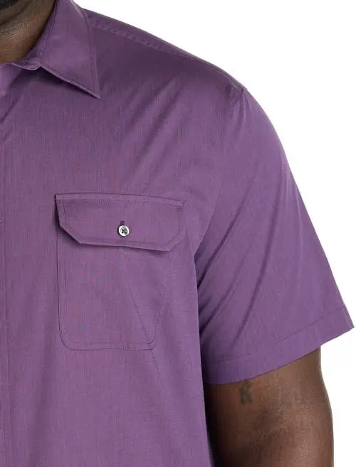 SYNRGY BY DXL Big & Tall Double-pocket Sport Shirt