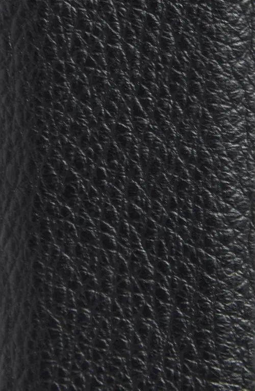 Canali Pebbled Leather Belt - Black