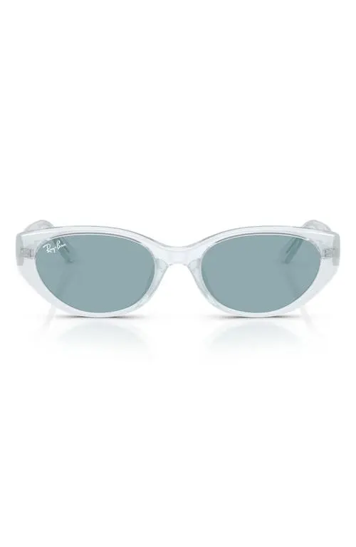 Ray-ban 55mm Pillow Sunglasses - Transparent Ice/blue