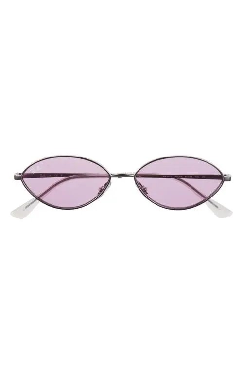 Ray-ban Kai 56mm Oval Sunglasses - Gunmetal Dark Violet