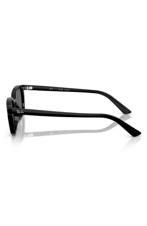 Ray-ban 53mm Polarized Pillow Sunglasses - Black